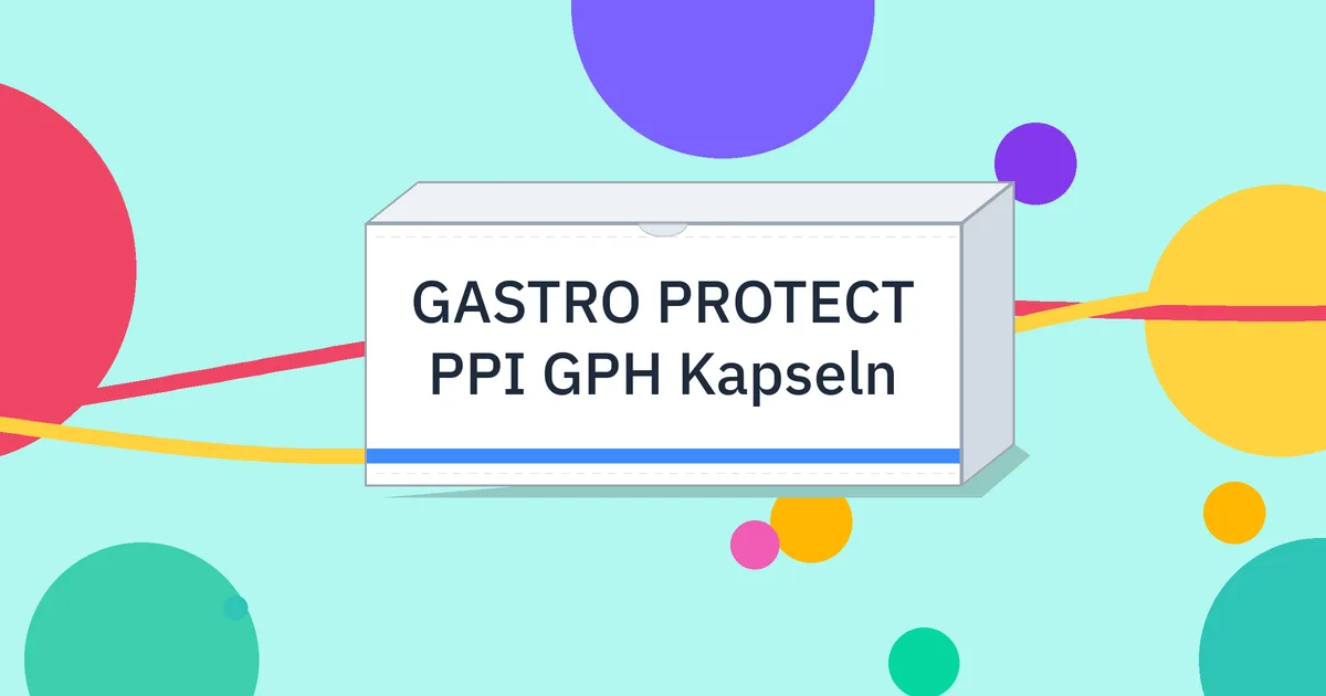 Symbolbild: Packung mit der Aufschrift GASTRO PROTECT PPI GPH Kapseln (PZN 17823102) – Verfügbarkeit und Bezug in Apotheken in Frankfurt am Main