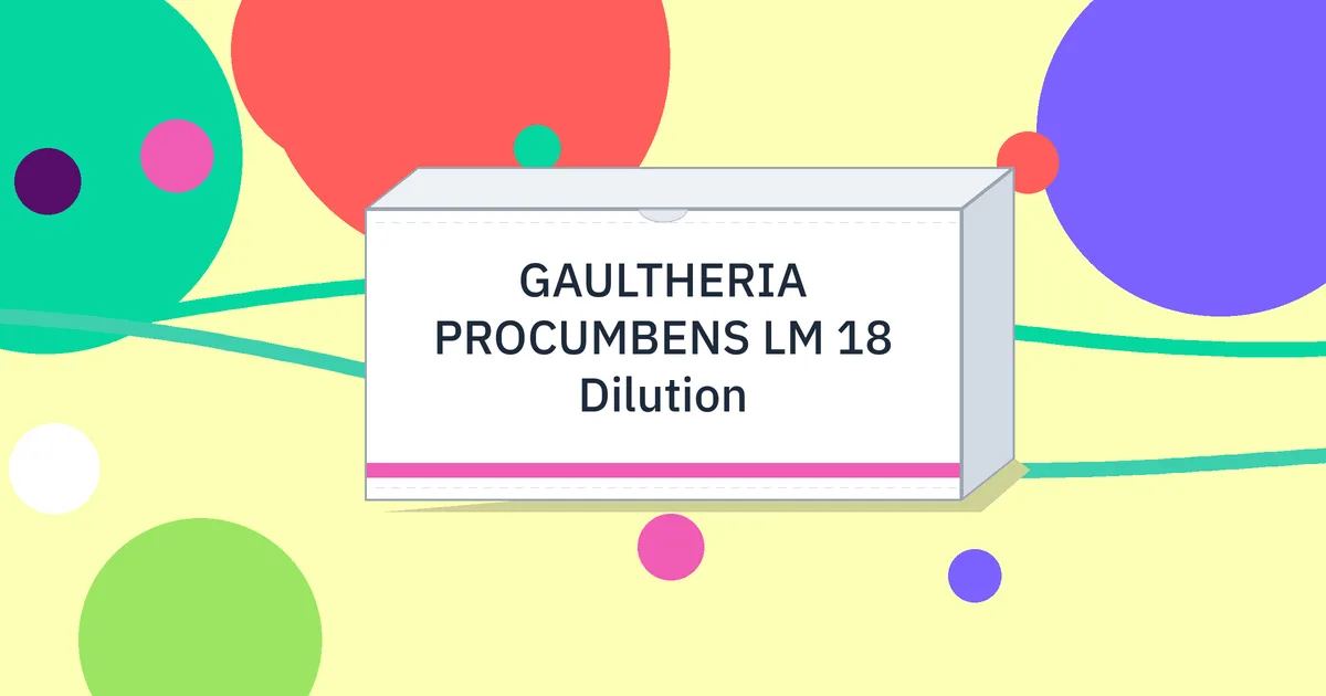 Symbolbild: Packung mit der Aufschrift GAULTHERIA PROCUMBENS LM 18 Dilution (PZN 13499030) – Verfügbarkeit und Bezug in Apotheken in Frankfurt am Main