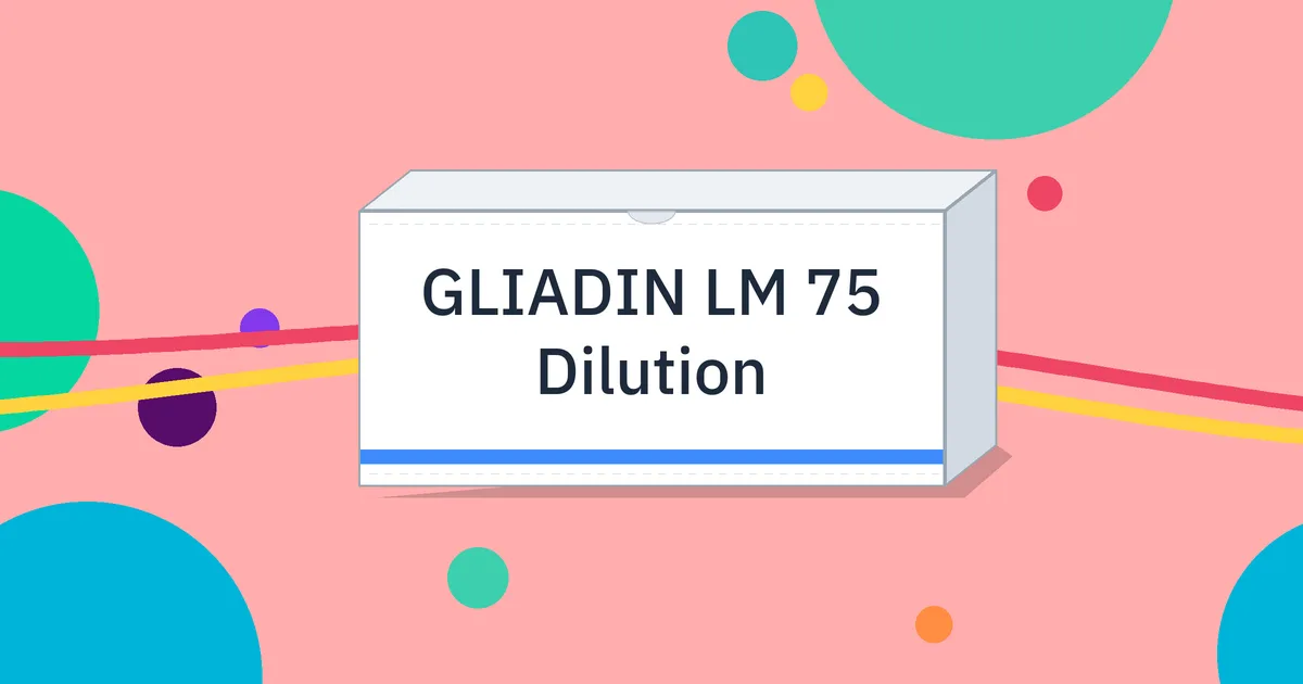 Symbolbild: Packung mit der Aufschrift GLIADIN LM 75 Dilution (PZN 13544457) – Verfügbarkeit und Bezug in Apotheken in Frankfurt am Main