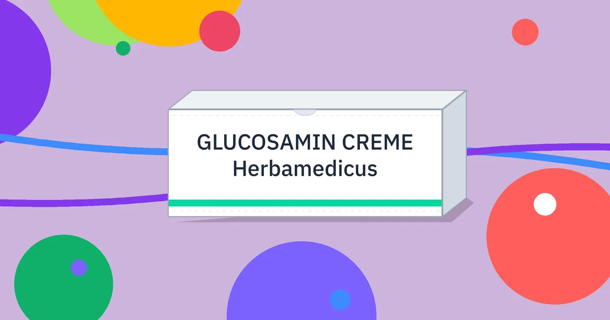 Symbolbild: Packung mit der Aufschrift GLUCOSAMIN CREME Herbamedicus (PZN 14155137) – Verfügbarkeit und Bezug in Apotheken in Frankfurt am Main