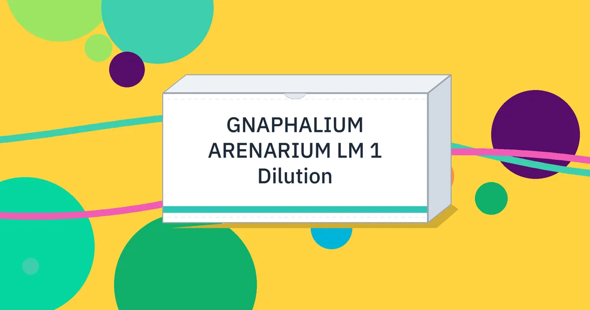 Symbolbild: Packung mit der Aufschrift GNAPHALIUM ARENARIUM LM 1 Dilution (PZN 13544523) – Verfügbarkeit und Bezug in Apotheken in Frankfurt am Main