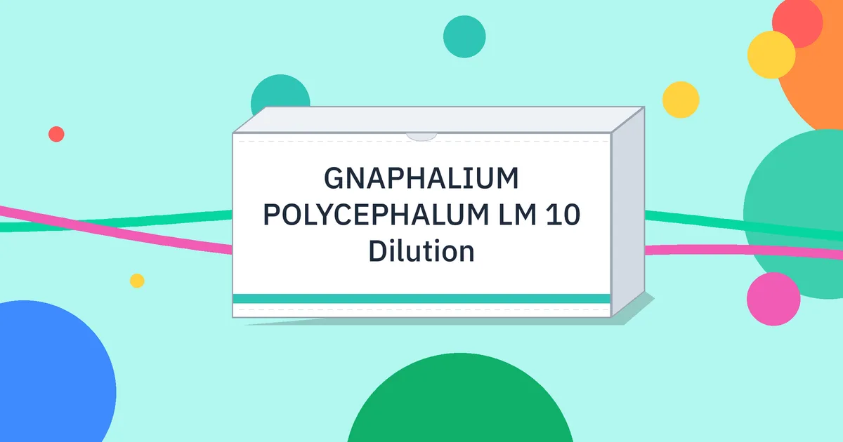 Symbolbild: Packung mit der Aufschrift GNAPHALIUM POLYCEPHALUM LM 10 Dilution (PZN 13545089) – Verfügbarkeit und Bezug in Apotheken in Frankfurt am Main