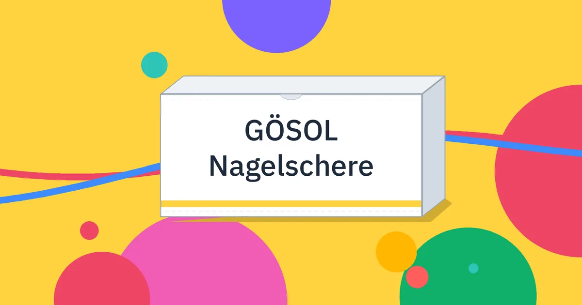 Symbolbild: Packung mit der Aufschrift GÖSOL Nagelschere (PZN 15584863) – Verfügbarkeit und Bezug in Apotheken in Frankfurt am Main