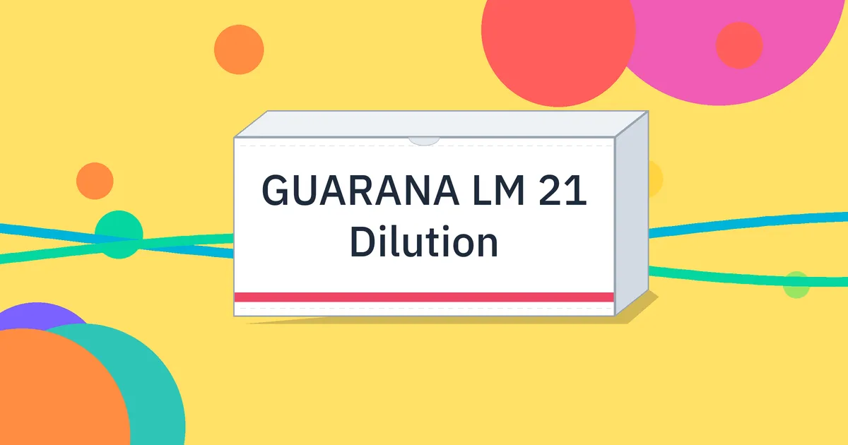 Symbolbild: Packung mit der Aufschrift GUARANA LM 21 Dilution (PZN 12883157) – Verfügbarkeit und Bezug in Apotheken in Frankfurt am Main