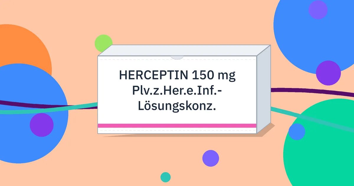 Symbolbild: Packung mit der Aufschrift HERCEPTIN 150 mg Plv.z.Her.e.Inf.-Lösungskonz. (PZN 10385484) – Verfügbarkeit und Bezug in Apotheken in Frankfurt am Main