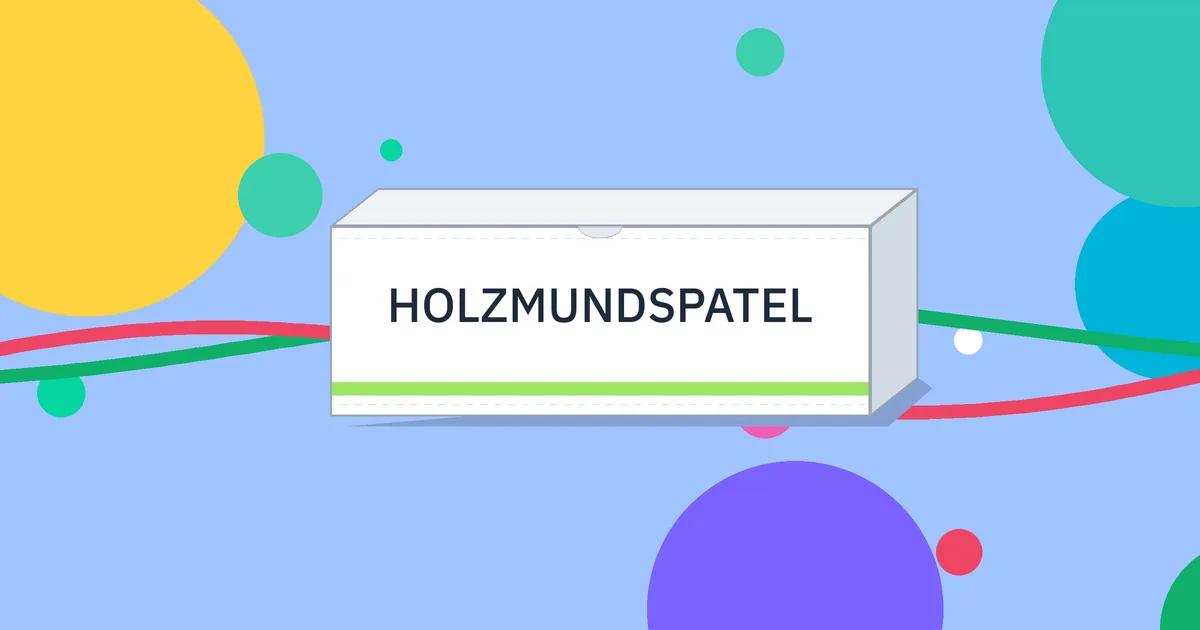 Symbolbild: Packung mit der Aufschrift HOLZMUNDSPATEL (PZN 09211804) – Verfügbarkeit und Bezug in Apotheken in Frankfurt am Main