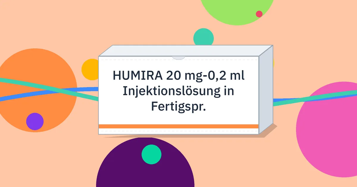 Symbolbild: Packung mit der Aufschrift HUMIRA 20 mg-0,2 ml Injektionslösung in Fertigspr. (PZN 13902709) – Verfügbarkeit und Bezug in Apotheken in Frankfurt am Main