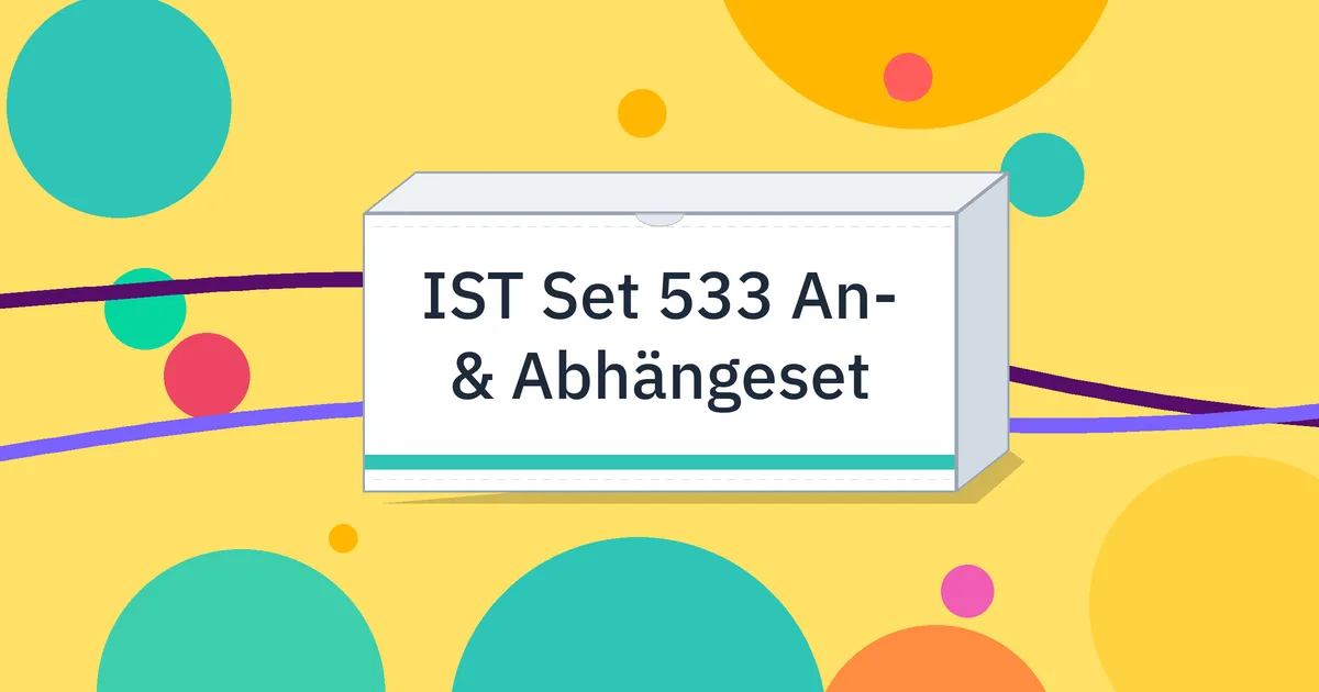 Symbolbild: Packung mit der Aufschrift IST Set 533 An- & Abhängeset (PZN 13512256) – Verfügbarkeit und Bezug in Apotheken in Frankfurt am Main