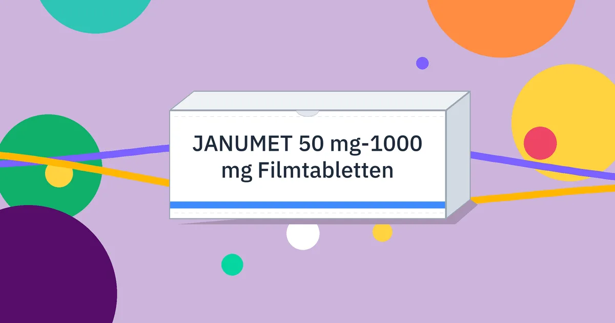 Symbolbild: Packung mit der Aufschrift JANUMET 50 mg-1000 mg Filmtabletten (PZN 03716130) – Verfügbarkeit und Bezug in Apotheken in Frankfurt am Main