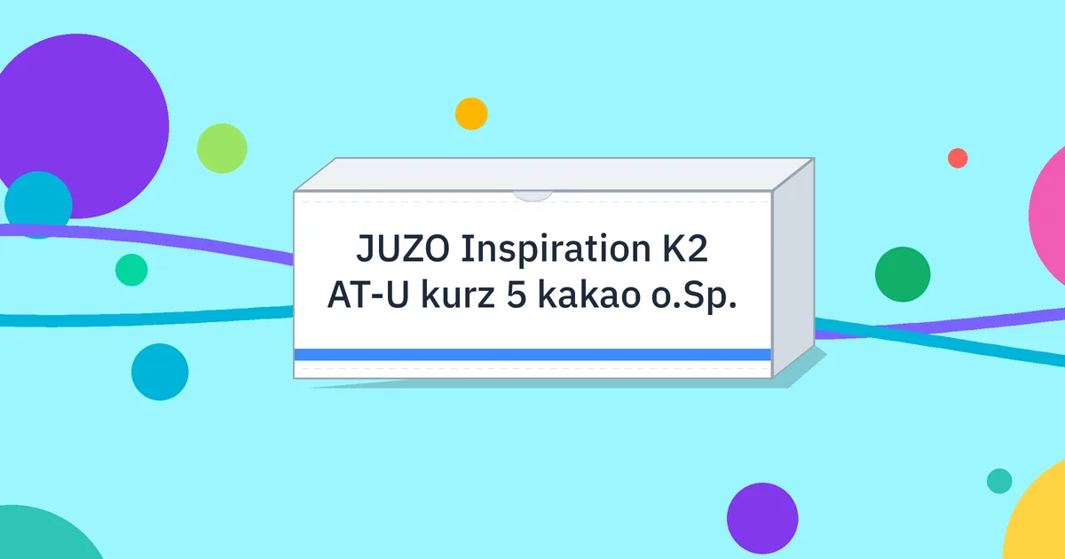 Symbolbild: Packung mit der Aufschrift JUZO Inspiration K2 AT-U kurz 5 kakao o.Sp. (PZN 14929372) – Verfügbarkeit und Bezug in Apotheken in Frankfurt am Main