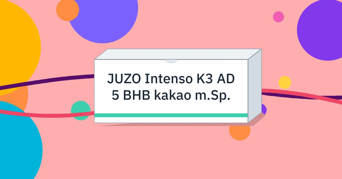 Symbolbild: Packung mit der Aufschrift JUZO Intenso K3 AD 5 BHB kakao m.Sp. (PZN 18634745) – Verfügbarkeit und Bezug in Apotheken in Frankfurt am Main