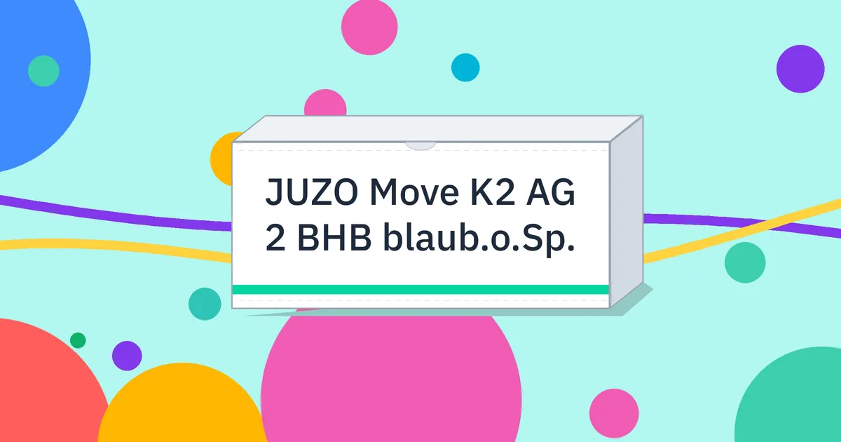 Symbolbild: Packung mit der Aufschrift JUZO Move K2 AG 2 BHB blaub.o.Sp. (PZN 18557737) – Verfügbarkeit und Bezug in Apotheken in Frankfurt am Main