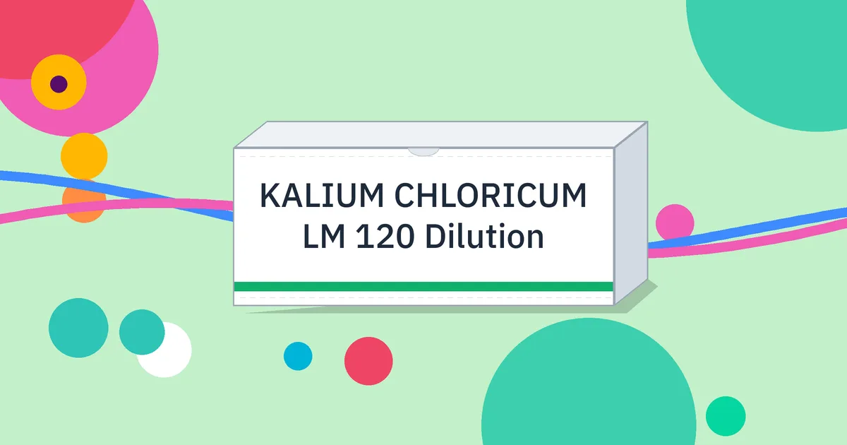 Symbolbild: Packung mit der Aufschrift KALIUM CHLORICUM LM 120 Dilution (PZN 12919033) – Verfügbarkeit und Bezug in Apotheken in Frankfurt am Main