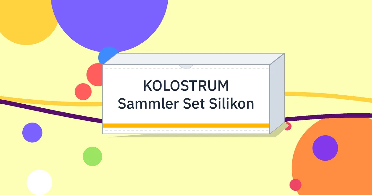 Symbolbild: Packung mit der Aufschrift KOLOSTRUM Sammler Set Silikon (PZN 18137159) – Verfügbarkeit und Bezug in Apotheken in Frankfurt am Main