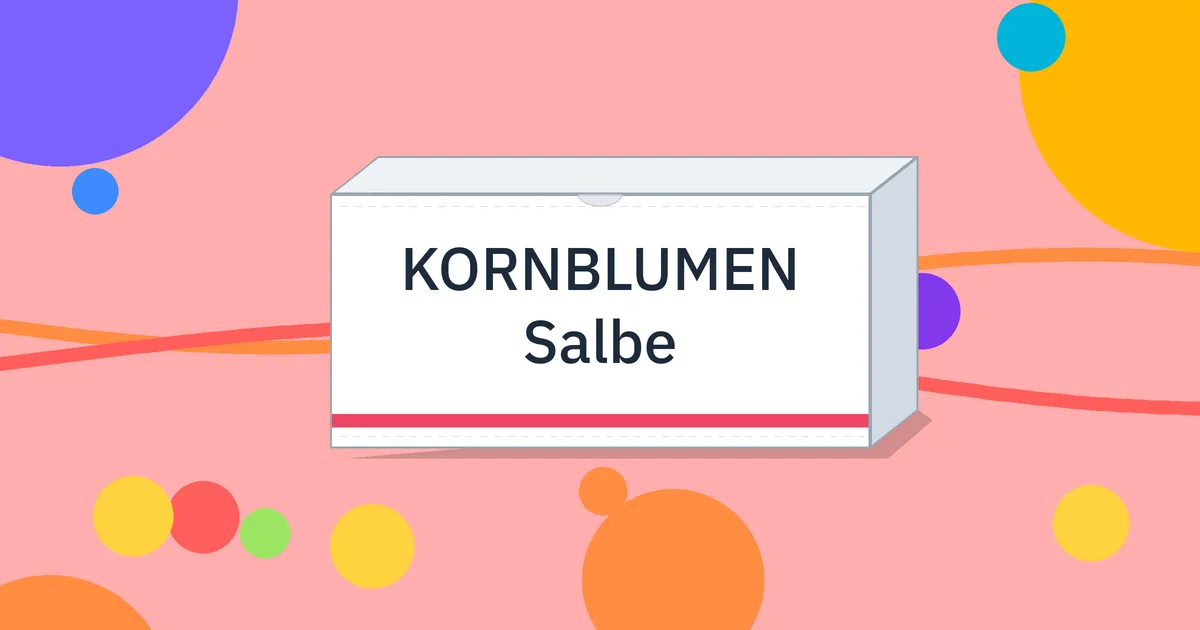 Symbolbild: Packung mit der Aufschrift KORNBLUMEN Salbe (PZN 18007882) – Verfügbarkeit und Bezug in Apotheken in Frankfurt am Main