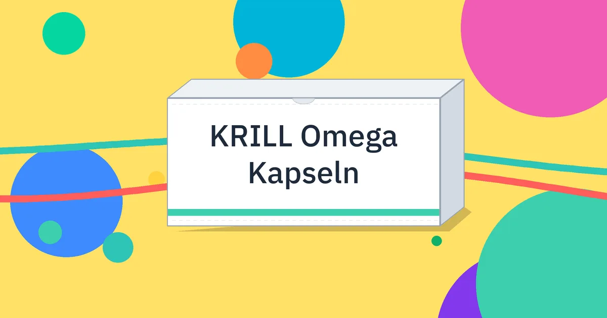 Symbolbild: Packung mit der Aufschrift KRILL Omega Kapseln (PZN 13599033) – Verfügbarkeit und Bezug in Apotheken in Frankfurt am Main