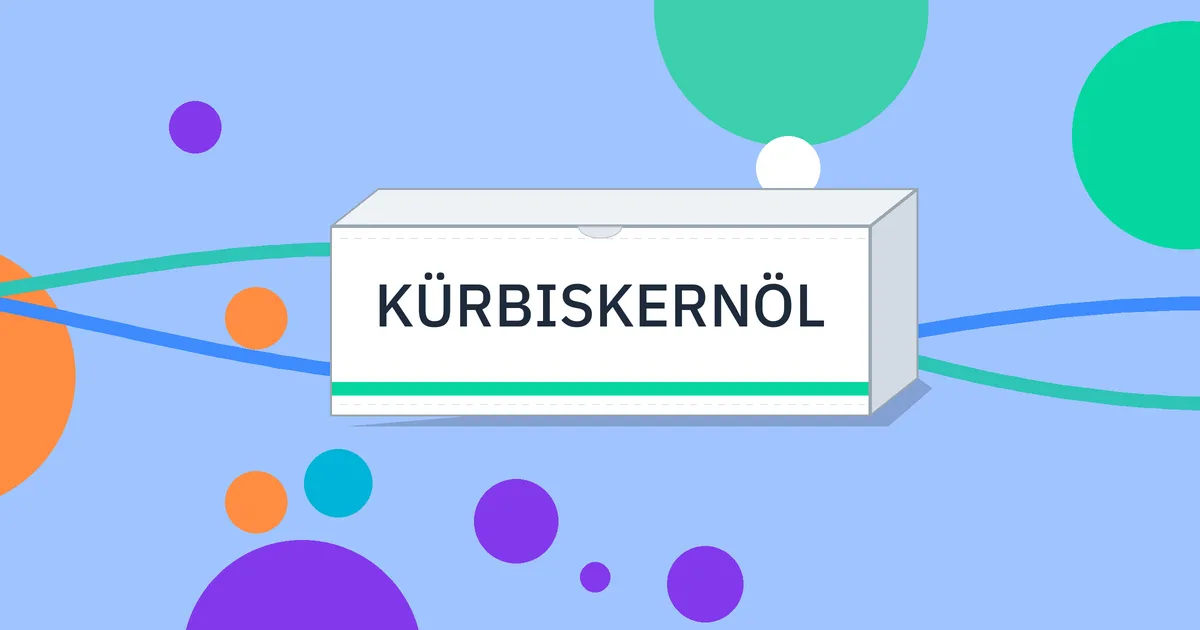 Symbolbild: Packung mit der Aufschrift KÜRBISKERNÖL (PZN 00560118) – Verfügbarkeit und Bezug in Apotheken in Frankfurt am Main