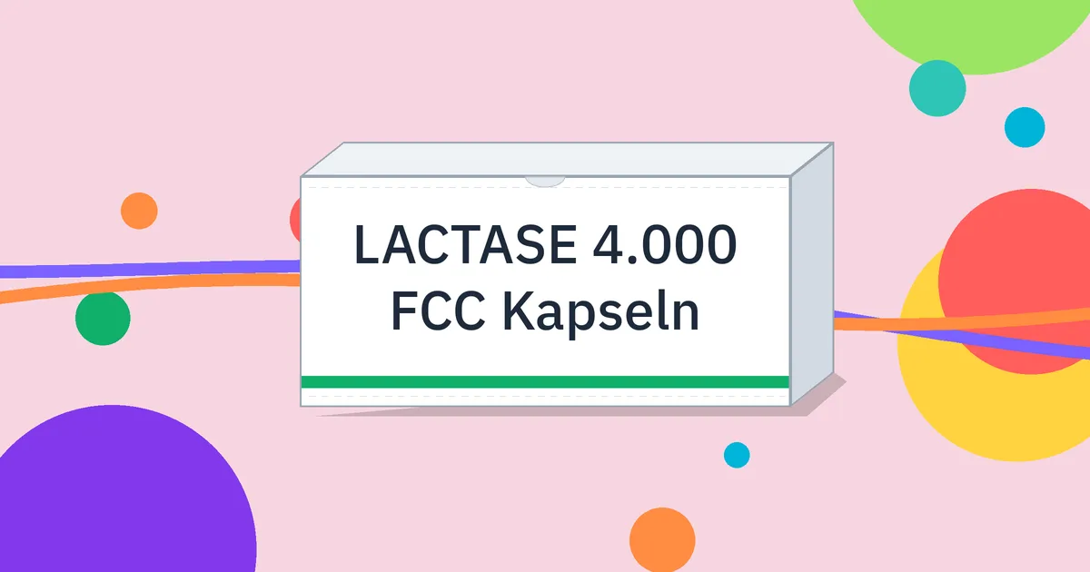 Symbolbild: Packung mit der Aufschrift LACTASE 4.000 FCC Kapseln (PZN 05749582) – Verfügbarkeit und Bezug in Apotheken in Frankfurt am Main