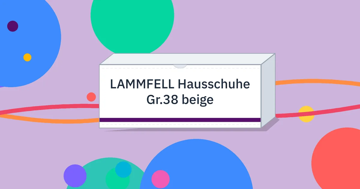 Symbolbild: Packung mit der Aufschrift LAMMFELL Hausschuhe Gr.38 beige (PZN 13228153) – Verfügbarkeit und Bezug in Apotheken in Frankfurt am Main