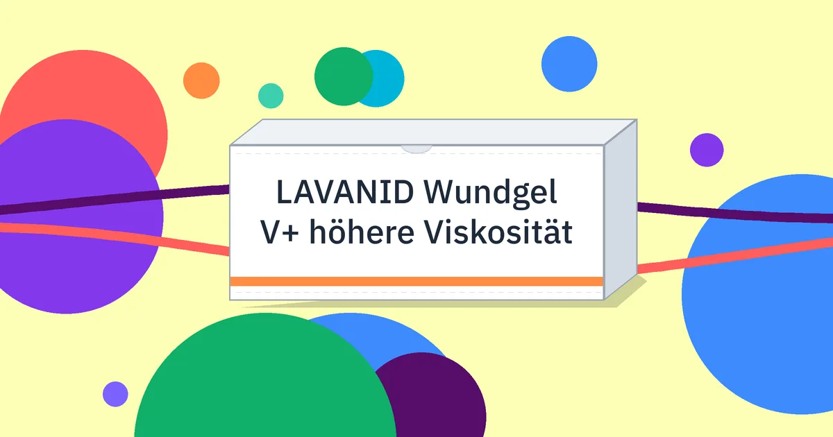 Symbolbild: Packung mit der Aufschrift LAVANID Wundgel V+ höhere Viskosität (PZN 13909172) – Verfügbarkeit und Bezug in Apotheken in Frankfurt am Main