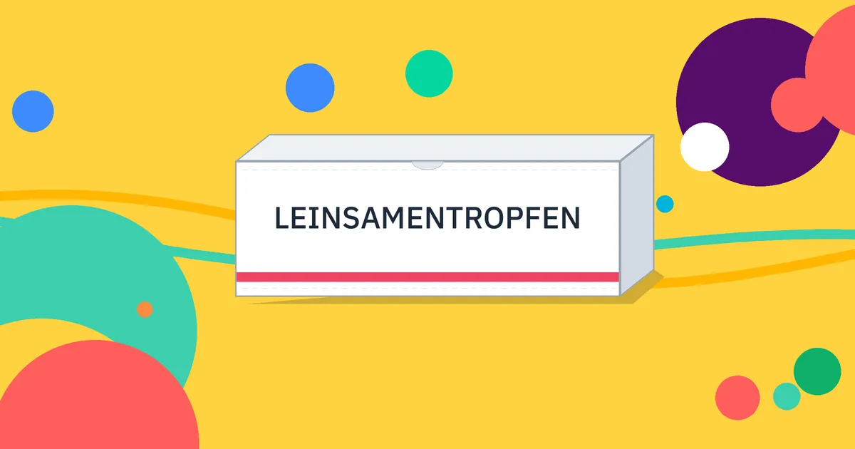 Symbolbild: Packung mit der Aufschrift LEINSAMENTROPFEN (PZN 11866872) – Verfügbarkeit und Bezug in Apotheken in Frankfurt am Main