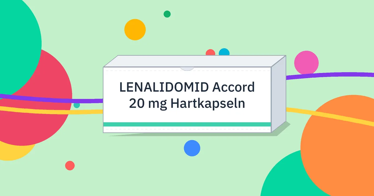 Symbolbild: Packung mit der Aufschrift LENALIDOMID Accord 20 mg Hartkapseln (PZN 17290930) – Verfügbarkeit und Bezug in Apotheken in Frankfurt am Main