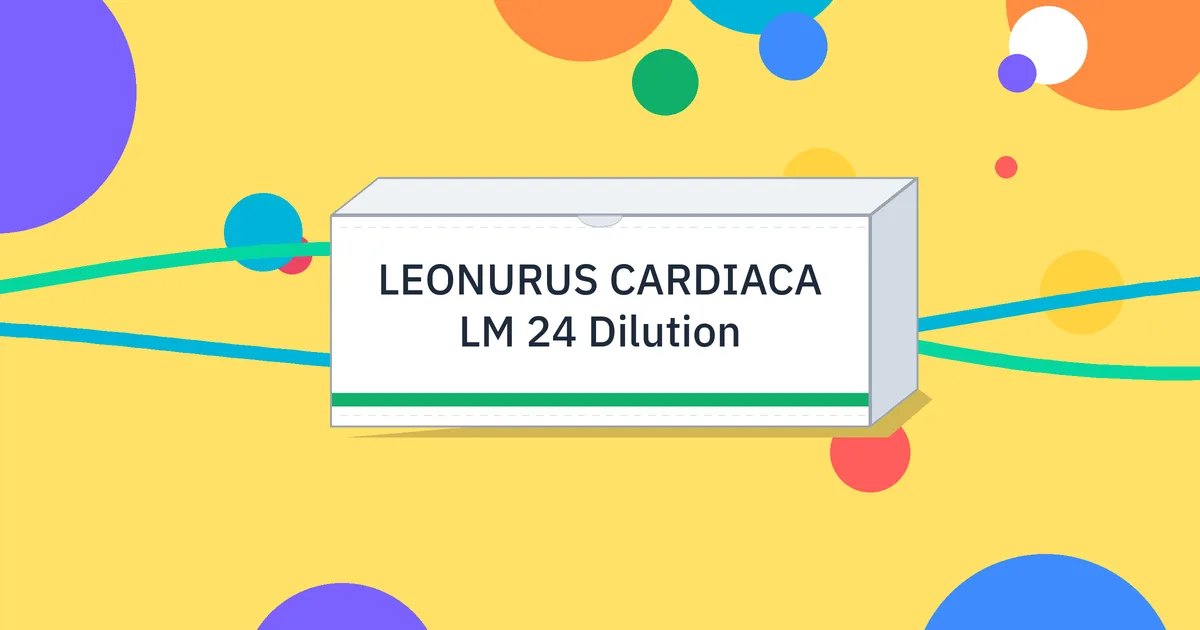 Symbolbild: Packung mit der Aufschrift LEONURUS CARDIACA LM 24 Dilution (PZN 13526034) – Verfügbarkeit und Bezug in Apotheken in Frankfurt am Main