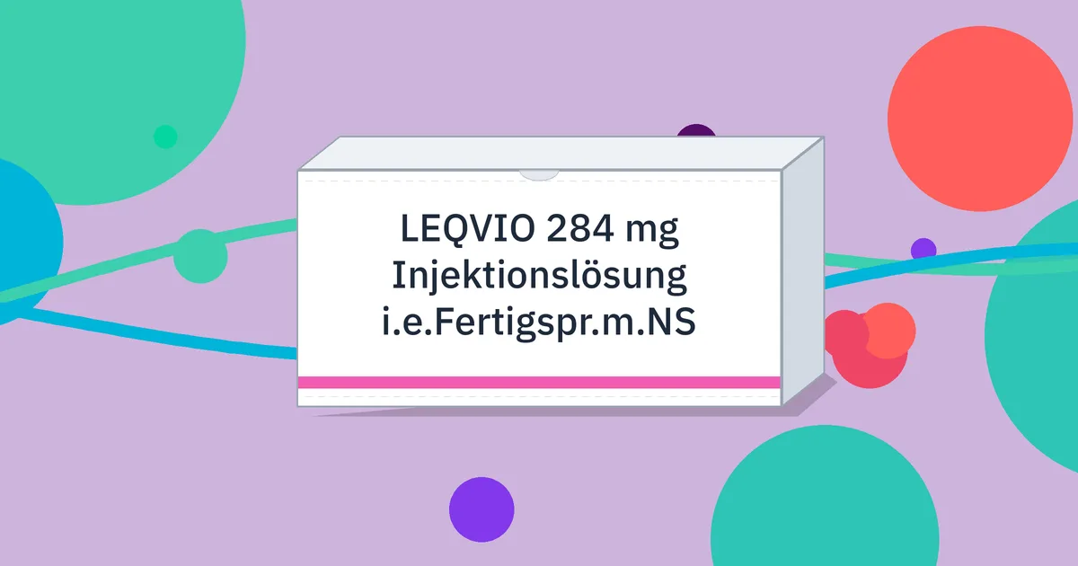 Symbolbild: Packung mit der Aufschrift LEQVIO 284 mg Injektionslösung i.e.Fertigspr.m.NS (PZN 19487252) – Verfügbarkeit und Bezug in Apotheken in Frankfurt am Main