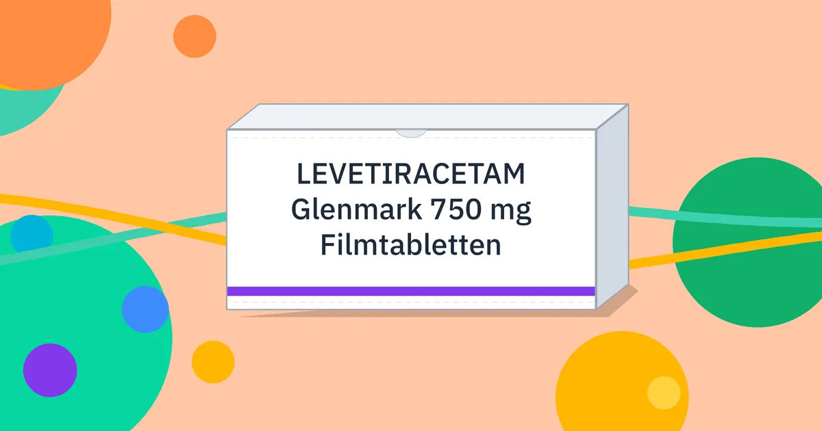 Symbolbild: Packung mit der Aufschrift LEVETIRACETAM Glenmark 750 mg Filmtabletten (PZN 11323717) – Verfügbarkeit und Bezug in Apotheken in Frankfurt am Main