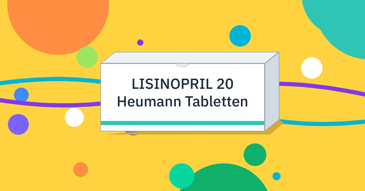 Symbolbild: Packung mit der Aufschrift LISINOPRIL 20 Heumann Tabletten (PZN 00476487) – Verfügbarkeit und Bezug in Apotheken in Frankfurt am Main