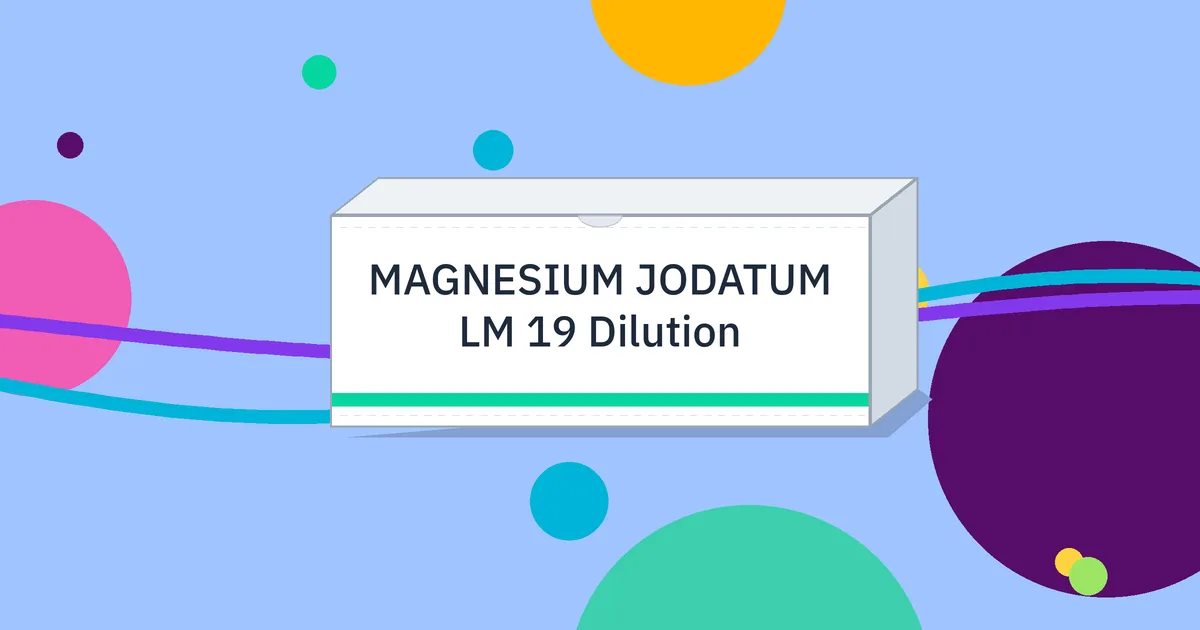 Symbolbild: Packung mit der Aufschrift MAGNESIUM JODATUM LM 19 Dilution (PZN 12937999) – Verfügbarkeit und Bezug in Apotheken in Frankfurt am Main