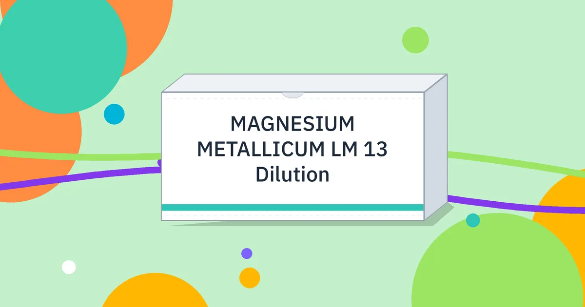 Symbolbild: Packung mit der Aufschrift MAGNESIUM METALLICUM LM 13 Dilution (PZN 12938390) – Verfügbarkeit und Bezug in Apotheken in Frankfurt am Main