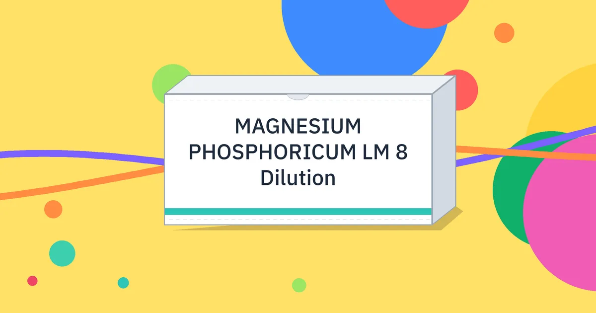 Symbolbild: Packung mit der Aufschrift MAGNESIUM PHOSPHORICUM LM 8 Dilution (PZN 12939194) – Verfügbarkeit und Bezug in Apotheken in Frankfurt am Main