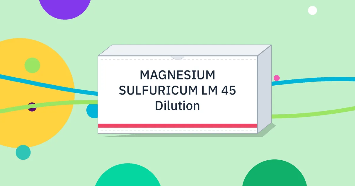 Symbolbild: Packung mit der Aufschrift MAGNESIUM SULFURICUM LM 45 Dilution (PZN 12940286) – Verfügbarkeit und Bezug in Apotheken in Frankfurt am Main