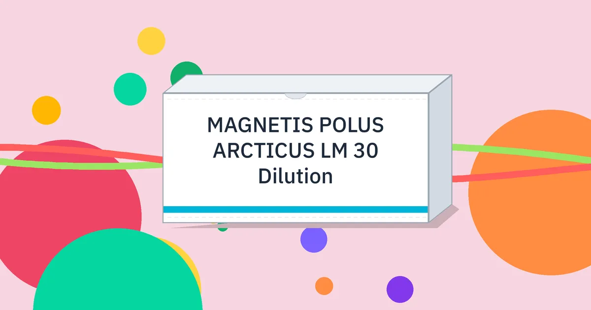 Symbolbild: Packung mit der Aufschrift MAGNETIS POLUS ARCTICUS LM 30 Dilution (PZN 12941185) – Verfügbarkeit und Bezug in Apotheken in Frankfurt am Main