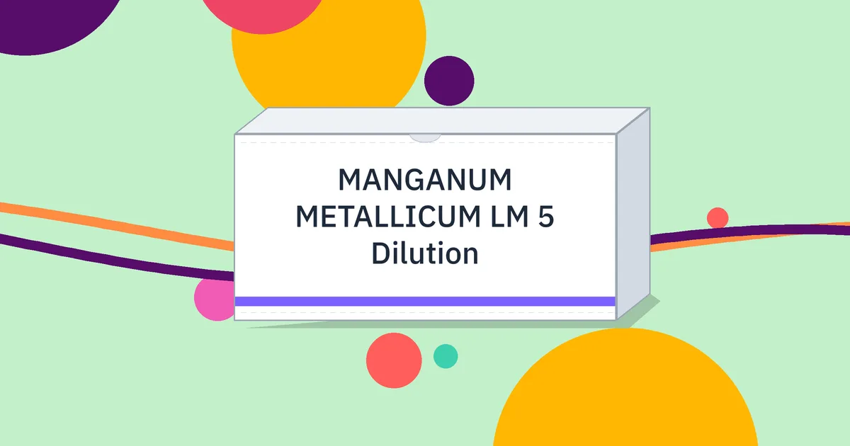 Symbolbild: Packung mit der Aufschrift MANGANUM METALLICUM LM 5 Dilution (PZN 12943190) – Verfügbarkeit und Bezug in Apotheken in Frankfurt am Main