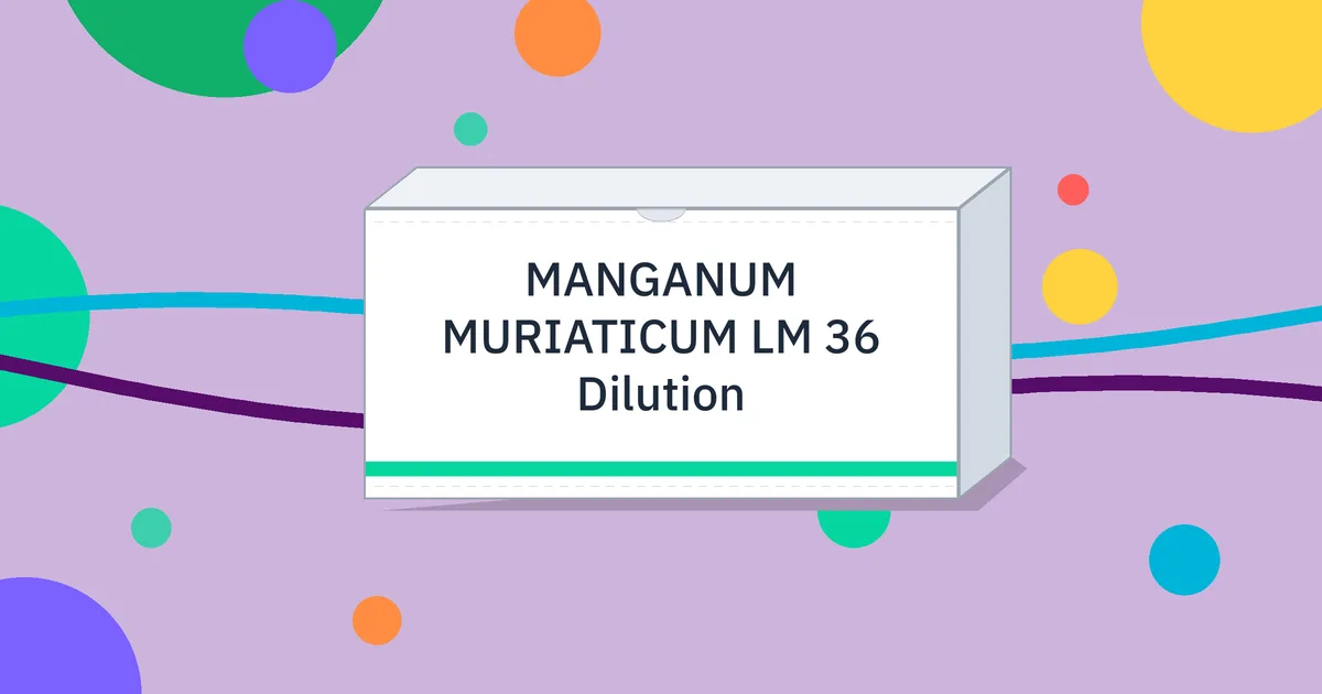 Symbolbild: Packung mit der Aufschrift MANGANUM MURIATICUM LM 36 Dilution (PZN 12943936) – Verfügbarkeit und Bezug in Apotheken in Frankfurt am Main
