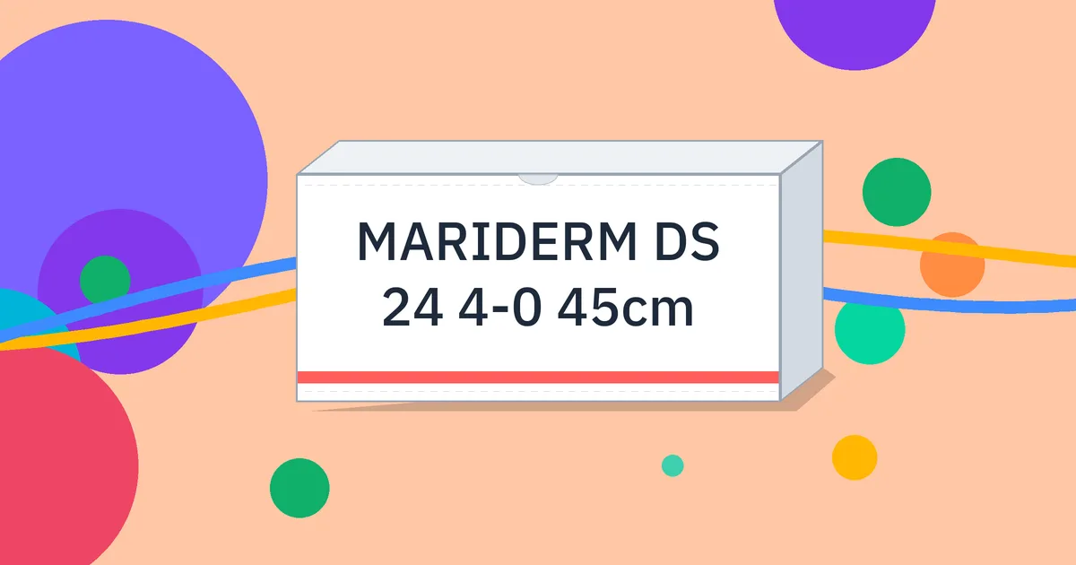 Symbolbild: Packung mit der Aufschrift MARIDERM DS 24 4-0 45cm (PZN 00548732) – Verfügbarkeit und Bezug in Apotheken in Frankfurt am Main