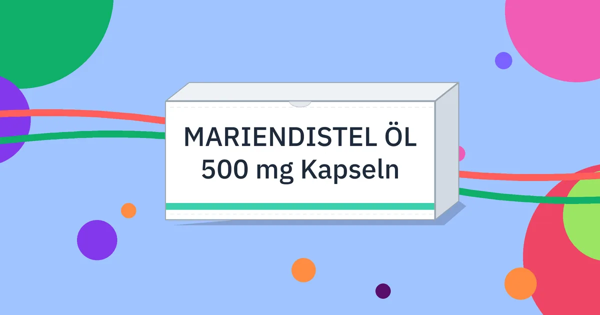 Symbolbild: Packung mit der Aufschrift MARIENDISTEL ÖL 500 mg Kapseln (PZN 06430316) – Verfügbarkeit und Bezug in Apotheken in Frankfurt am Main