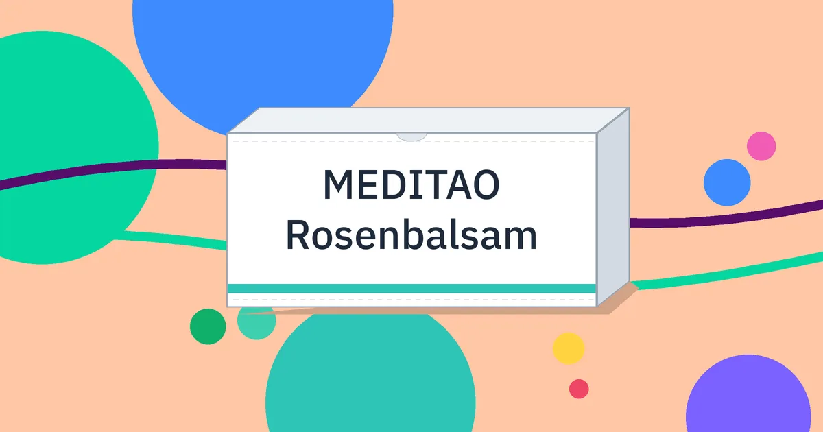 Symbolbild: Packung mit der Aufschrift MEDITAO Rosenbalsam (PZN 10556980) – Verfügbarkeit und Bezug in Apotheken in Frankfurt am Main