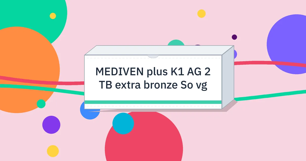Symbolbild: Packung mit der Aufschrift MEDIVEN plus K1 AG 2 TB extra bronze So vg (PZN 15063213) – Verfügbarkeit und Bezug in Apotheken in Frankfurt am Main