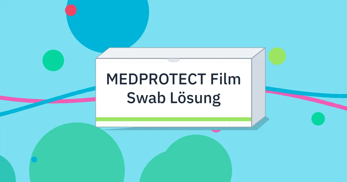 Symbolbild: Packung mit der Aufschrift MEDPROTECT Film Swab Lösung (PZN 20741000) – Verfügbarkeit und Bezug in Apotheken in Frankfurt am Main
