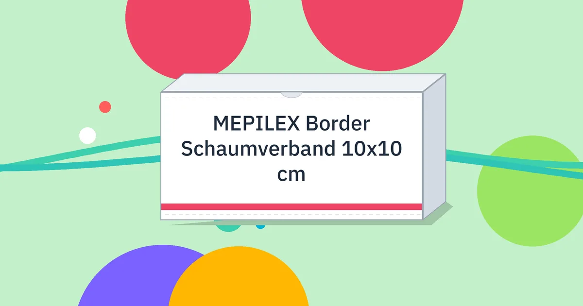 Symbolbild: Packung mit der Aufschrift MEPILEX Border Schaumverband 10x10 cm (PZN 09178001) – Verfügbarkeit und Bezug in Apotheken in Frankfurt am Main