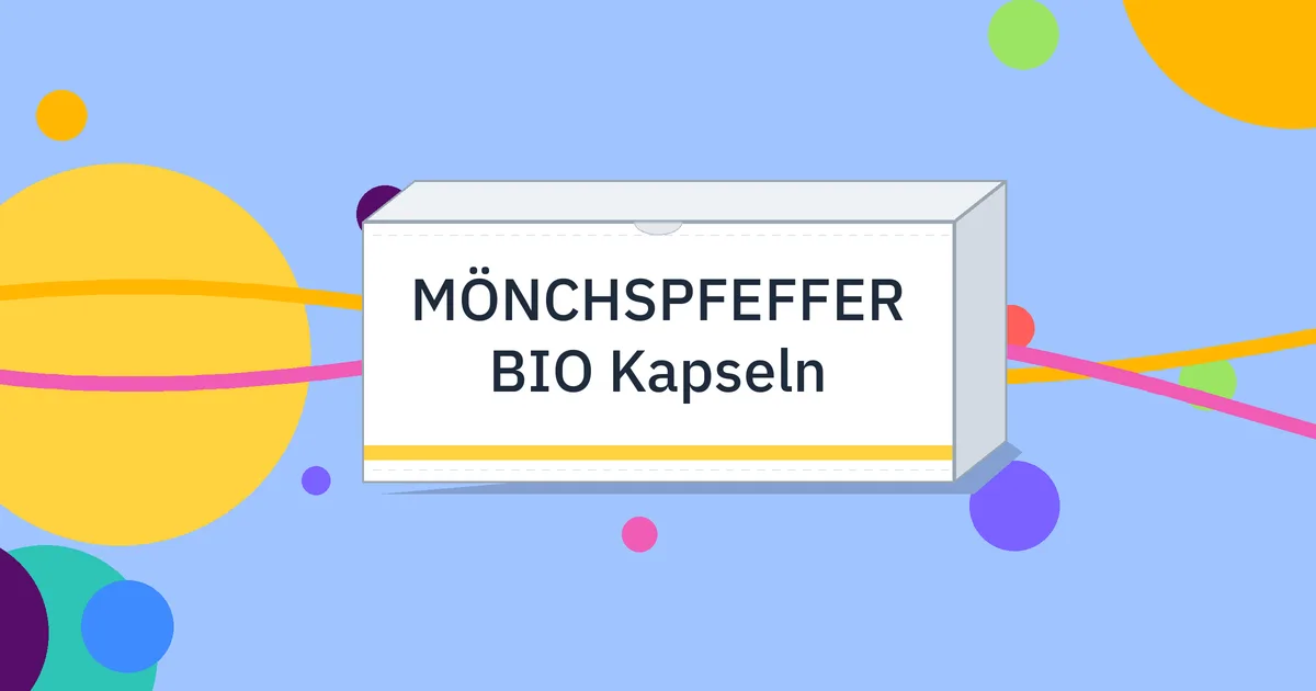 Symbolbild: Packung mit der Aufschrift MÖNCHSPFEFFER BIO Kapseln (PZN 17178972) – Verfügbarkeit und Bezug in Apotheken in Frankfurt am Main