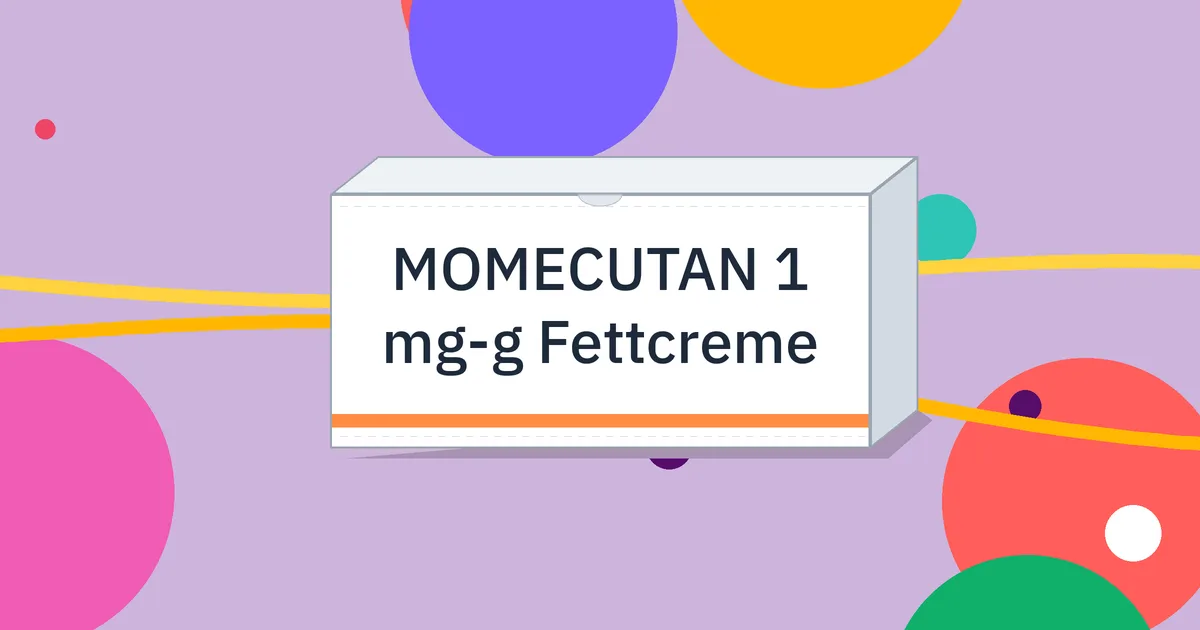 Symbolbild: Packung mit der Aufschrift MOMECUTAN 1 mg-g Fettcreme (PZN 10116028) – Verfügbarkeit und Bezug in Apotheken in Frankfurt am Main