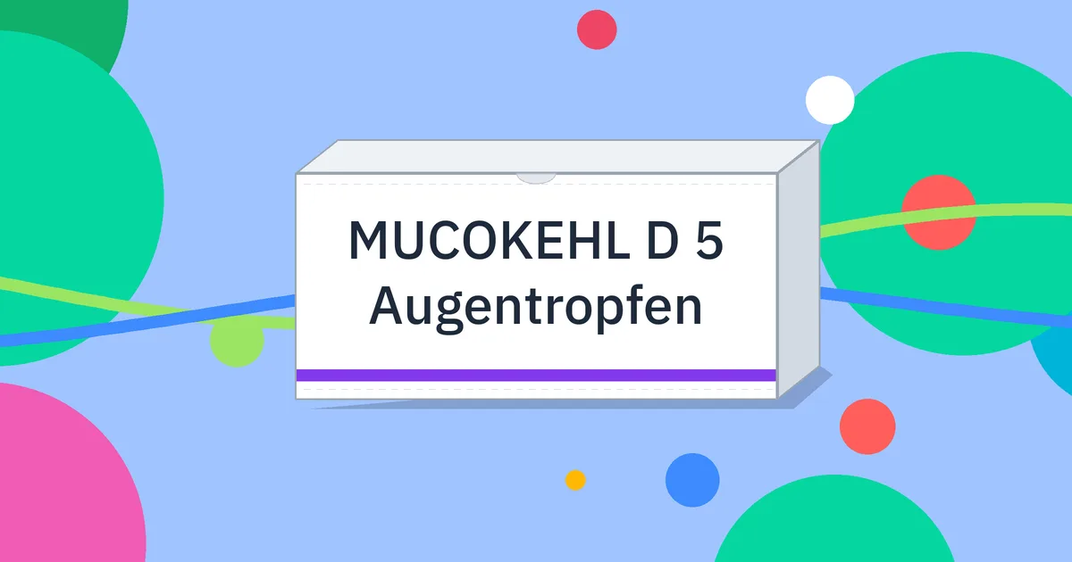 Symbolbild: Packung mit der Aufschrift MUCOKEHL D 5 Augentropfen (PZN 03206736) – Verfügbarkeit und Bezug in Apotheken in Frankfurt am Main