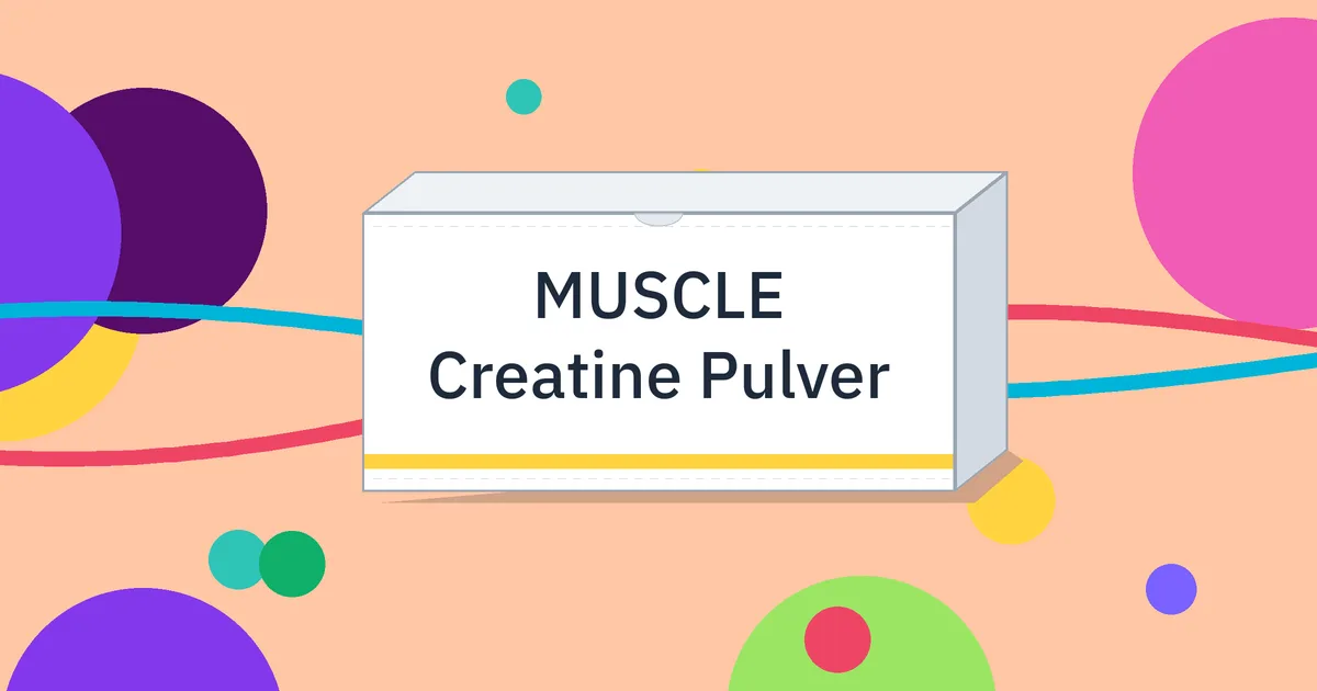 Symbolbild: Packung mit der Aufschrift MUSCLE Creatine Pulver (PZN 10261397) – Verfügbarkeit und Bezug in Apotheken in Frankfurt am Main