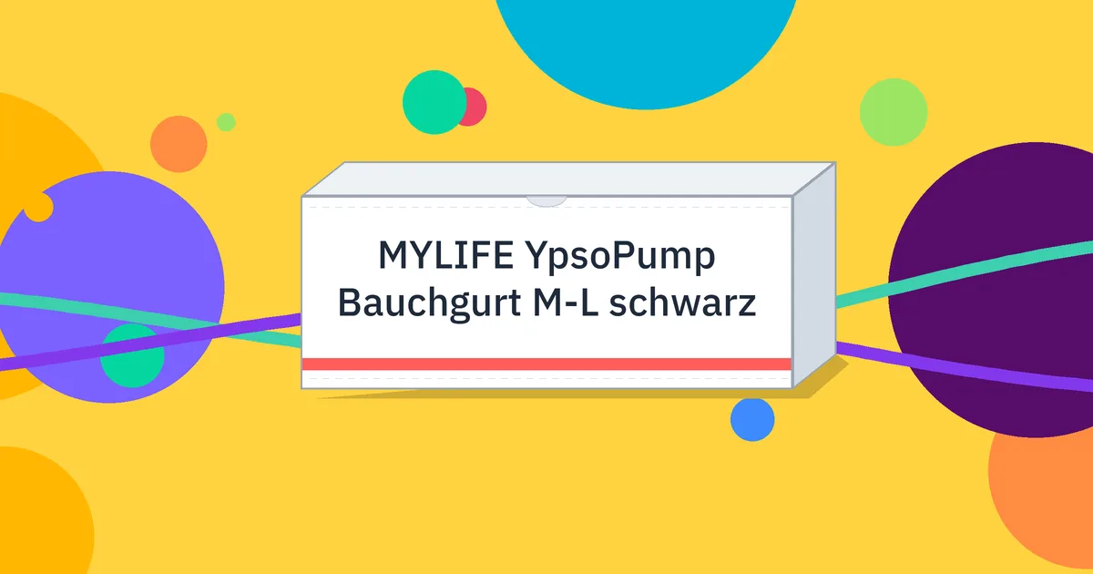 Symbolbild: Packung mit der Aufschrift MYLIFE YpsoPump Bauchgurt M-L schwarz (PZN 16128340) – Verfügbarkeit und Bezug in Apotheken in Frankfurt am Main