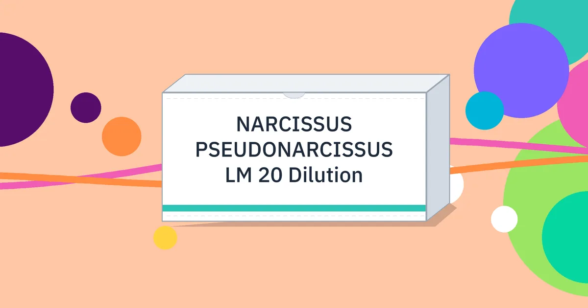 Symbolbild: Packung mit der Aufschrift NARCISSUS PSEUDONARCISSUS LM 20 Dilution (PZN 13615944) – Verfügbarkeit und Bezug in Apotheken in Frankfurt am Main