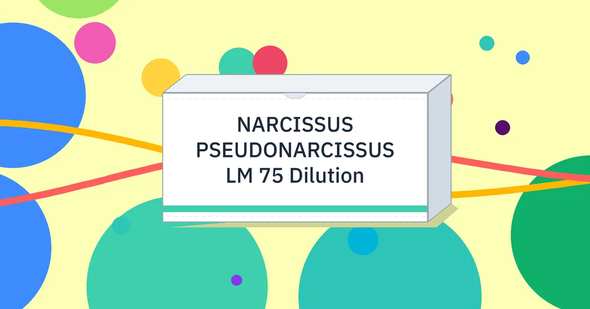 Symbolbild: Packung mit der Aufschrift NARCISSUS PSEUDONARCISSUS LM 75 Dilution (PZN 13616116) – Verfügbarkeit und Bezug in Apotheken in Frankfurt am Main